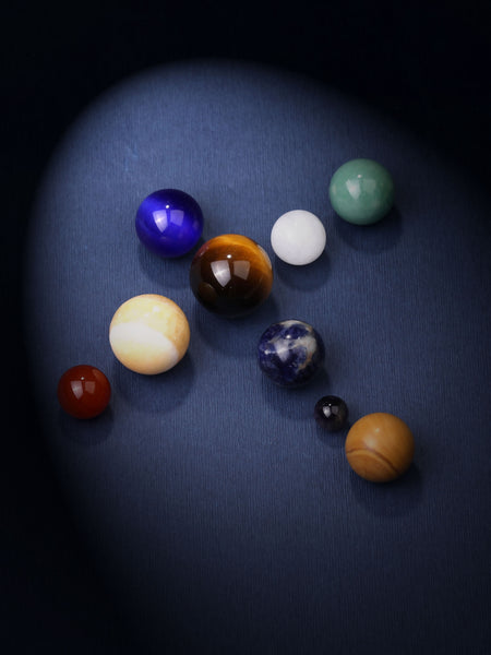 crystal Gemstone Specimens Nine Planets of the Solar System Crystal Ba ...